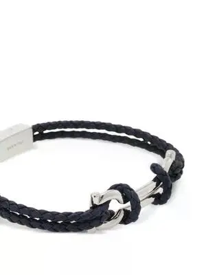 FERRAGAMO Gancini Braided Bracelet - Silver
