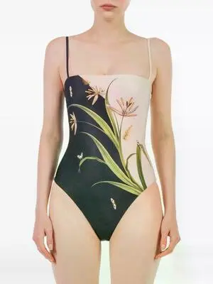 Agua Bendita Floral Print Swimsuit