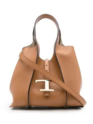 TOD'S Mini Leather Tote Bag - Brown