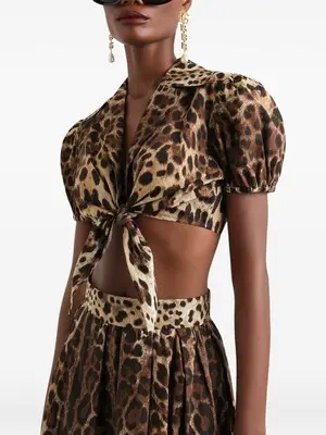 Dolce & Gabbana Leo Print Cotton Shirt