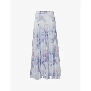 LEEM Floral-print High-rise Chiffon Maxi Skirt - Multi-coloured