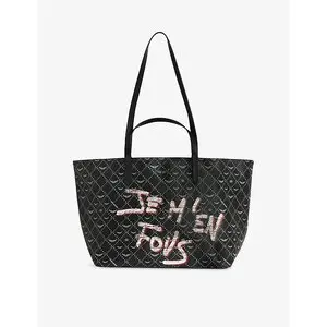 Zadig&Voltaire Z Graphic-print Woven Shopper Bag - Black