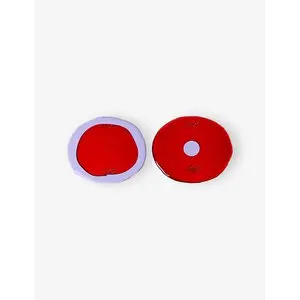 FISH DESIGN BY GAETANO PESCE Table Mates Resin Coaster Set Of Two - Black Ruby And Lilac