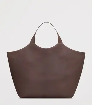 Saint Laurent Maxi Calfskin Icare Tote Bag - Beige