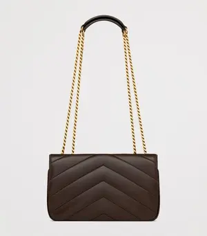 Saint Laurent Small Leather Loulou Shoulder Bag - Brown