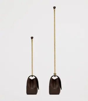 Saint Laurent Small Leather Loulou Shoulder Bag - Brown