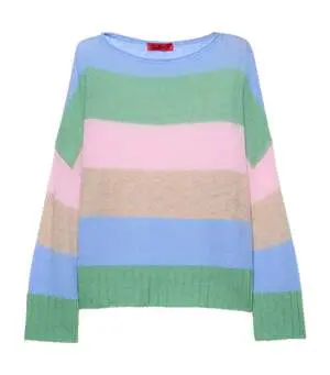 Max & Co. Linen Striped Sweater - Green