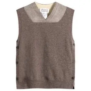 MAISON MARGIELA Fuse Knit Top - Mud/ecru