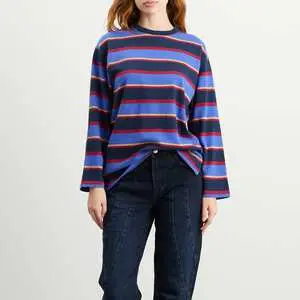 DAMSON MADDER Ali Long Sleeve Stripe T-shirt