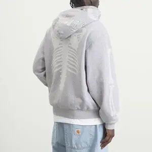 A BATHING APE Skeleton Shark Heavy Washed Zip Hoodie