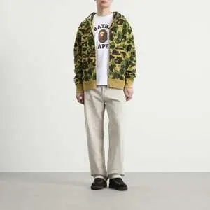 A BATHING APE Abc Camo Shark Zip Hoodie
