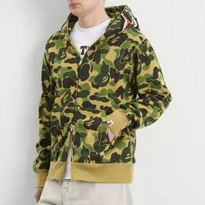 A BATHING APE Abc Camo Shark Zip Hoodie