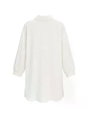 GRAN SASSO Bianca Button-placket Long-line Shirt - White