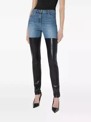 Elisabetta Franchi Cigarette Jeans With Double Texture