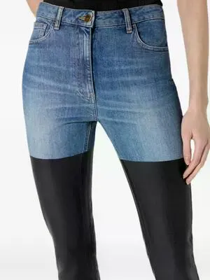 Elisabetta Franchi Cigarette Jeans With Double Texture