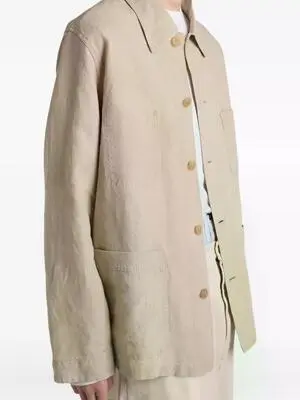 Prada Single-breasted Linen Jacket
