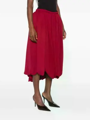 Magda Butrym Draped Bubble-hem Midi Skirt