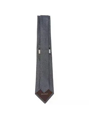 Canali Geometric-pattern Silk Tie