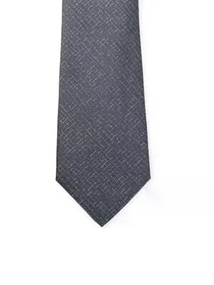 Canali Geometric-pattern Silk Tie