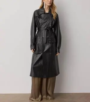 Ralph Lauren Lambskin Bailey Trench Coat