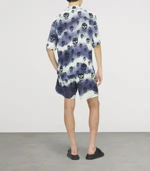 Alexander McQueen Tie-dye Skull Hawaiian Shirt