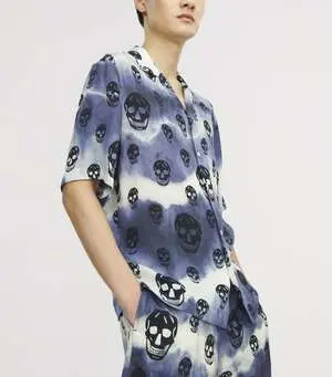 Alexander McQueen Tie-dye Skull Hawaiian Shirt