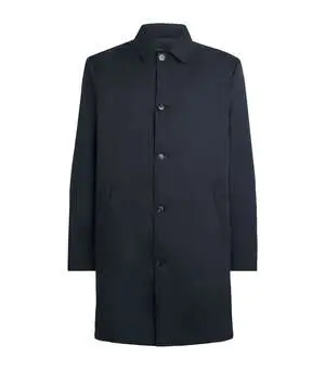 Canali Technical Car Coat - Navy