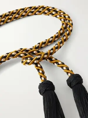 Le Sundial Palais Braided Cord Belt With Tassel Detail - Black