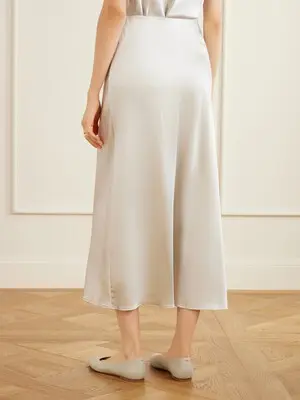 THE PARK Max Silk-satin Maxi Skirt