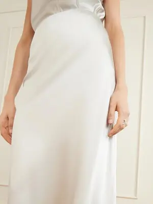 THE PARK Max Silk-satin Maxi Skirt