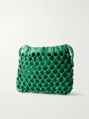 THE FRANKIE SHOP Morgan Woven Leather Clutch