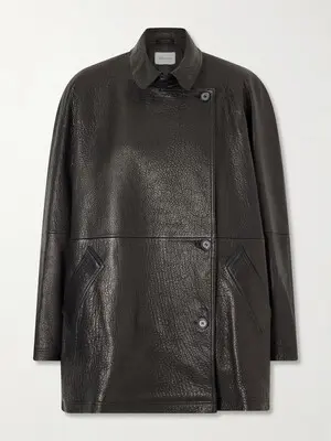 Magda Butrym Textured-leather Jacket - Black