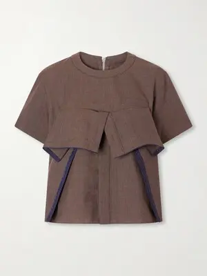 Sacai Ruffled Wool Blouse
