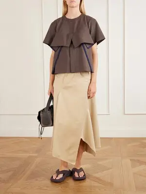 Sacai Ruffled Wool Blouse
