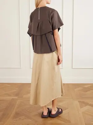 Sacai Ruffled Wool Blouse
