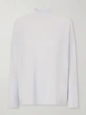 ALLUDE Cashmere Turtleneck Sweater - Blue