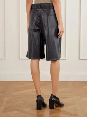 MAISON MARGIELA Leather-effect Knee-length Shorts