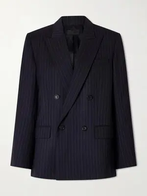 NILI LOTAN Leston Wool-blend Blazer - Blue