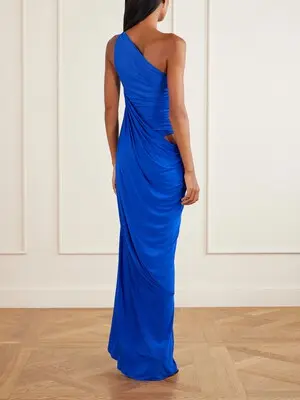 Alex Perry One-shoulder Gathered Maxi Gown