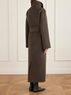 Khaite Romare Belted Double-face Wool Coat