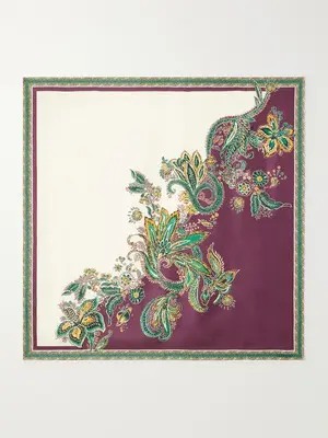 ALEMAIS Ruthie Floral-print Silk-twill Scarf