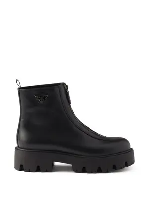 Prada Leather Boots - Black