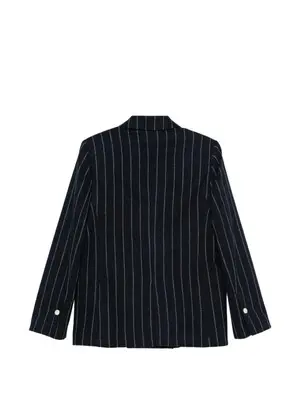ALYSI Wool Striped Double-breasted Jacket