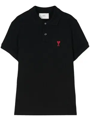 AMI Paris De Coeur Cotton Polo Shirt