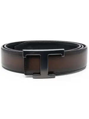 TOD'S Belt With Logo - Brown