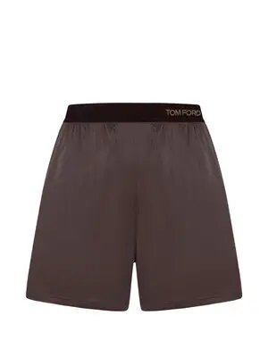 TOM FORD Silk Pajama Shorts - Brown