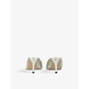 Kurt Geiger Mayfair Buckle-embellished Leather Heeled Mules