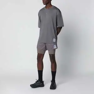 Satisfy Auralite Pleated T-shirt In Granite - Grey