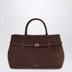 Manu Atelier Le Cambon 35 Suede Bag - Brown