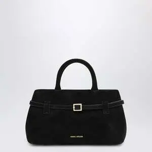 Manu Atelier Le Cambon 25 Suede Bag - Black